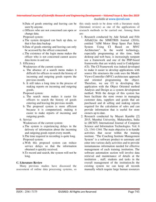 Prototype of the Export Information System for Managing Cargo Data | PDF