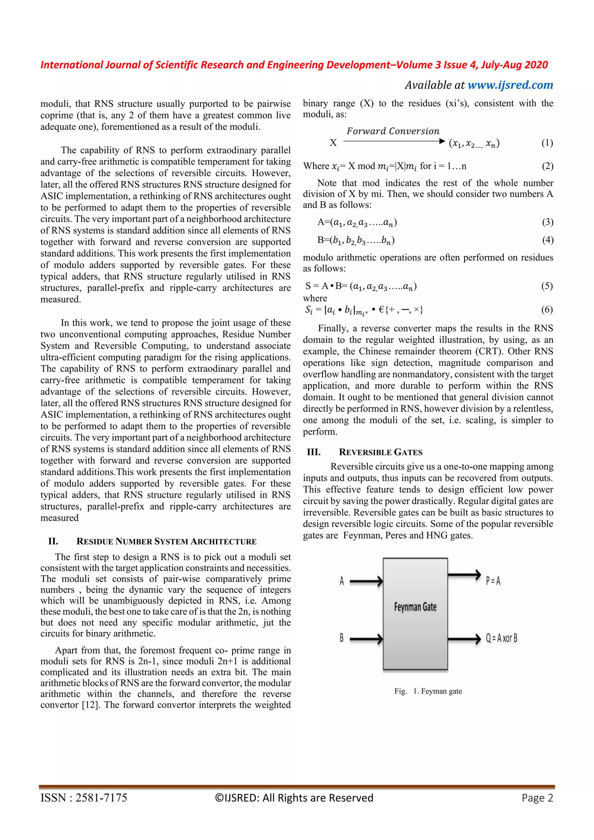 Towards Efficient Modular Adders based on Reversible Circuits | PDF