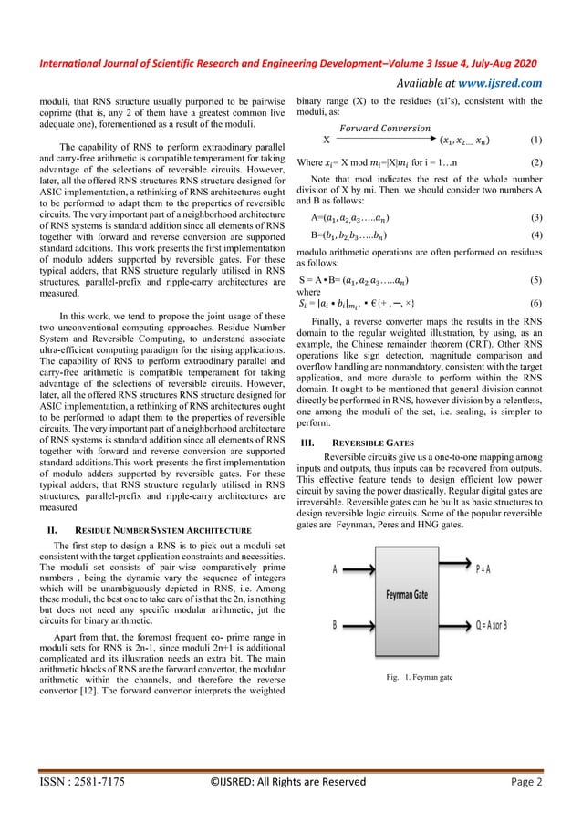 Towards Efficient Modular Adders based on Reversible Circuits | PDF