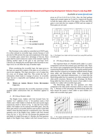 Towards Efficient Modular Adders based on Reversible Circuits | PDF