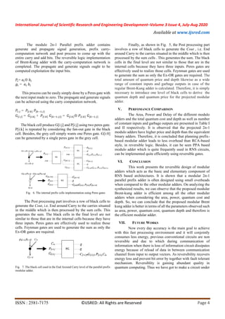 Towards Efficient Modular Adders based on Reversible Circuits | PDF