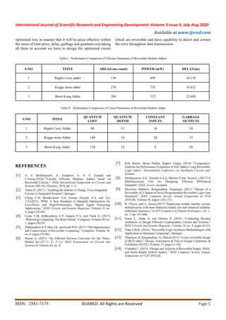 Towards Efficient Modular Adders based on Reversible Circuits | PDF
