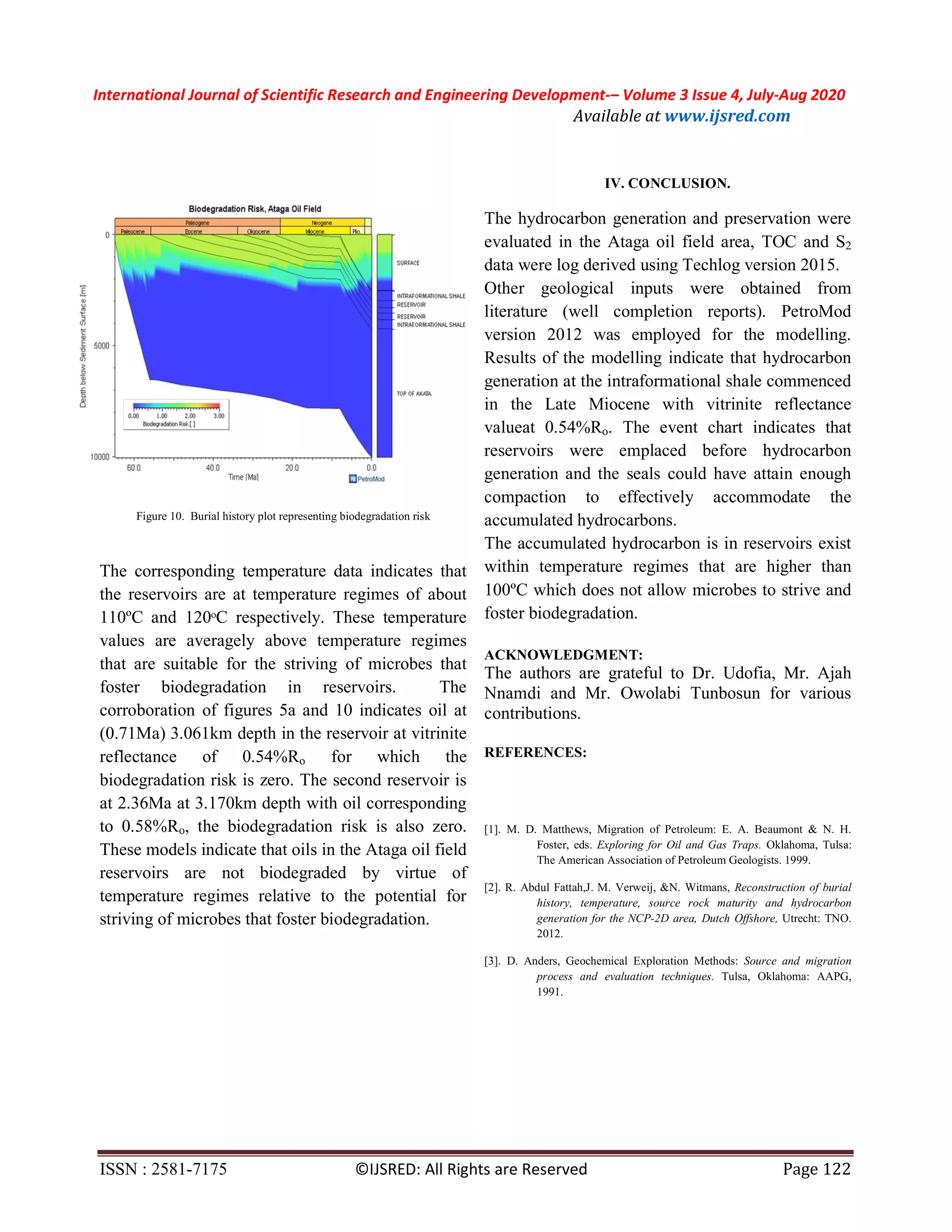Ataga Oil Field: Modeling Hydrocarbon Generation and Risk of ...