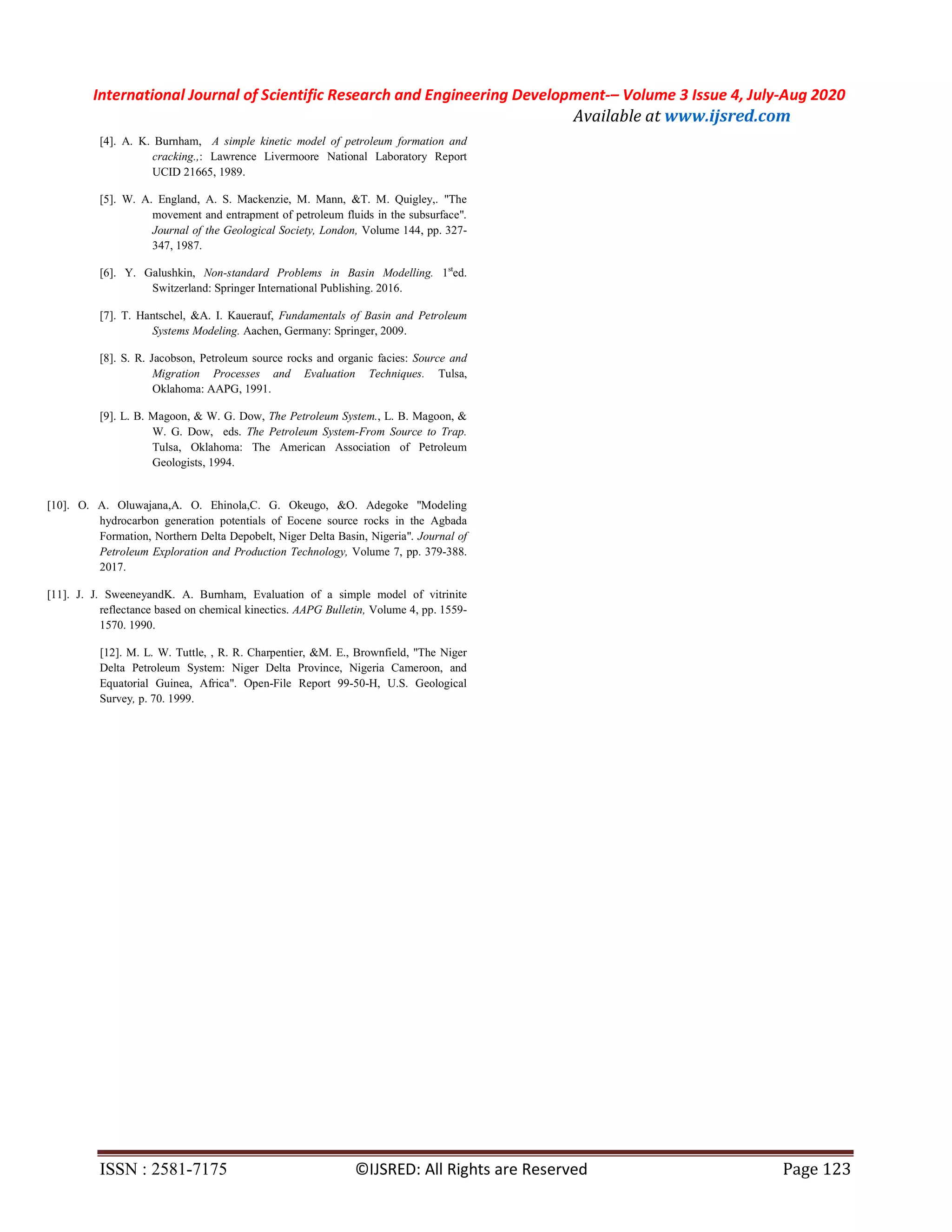 Ataga Oil Field: Modeling Hydrocarbon Generation and Risk of ...