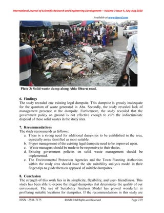 Application of Geospatial Technique in Selection of Suitable Solid ...