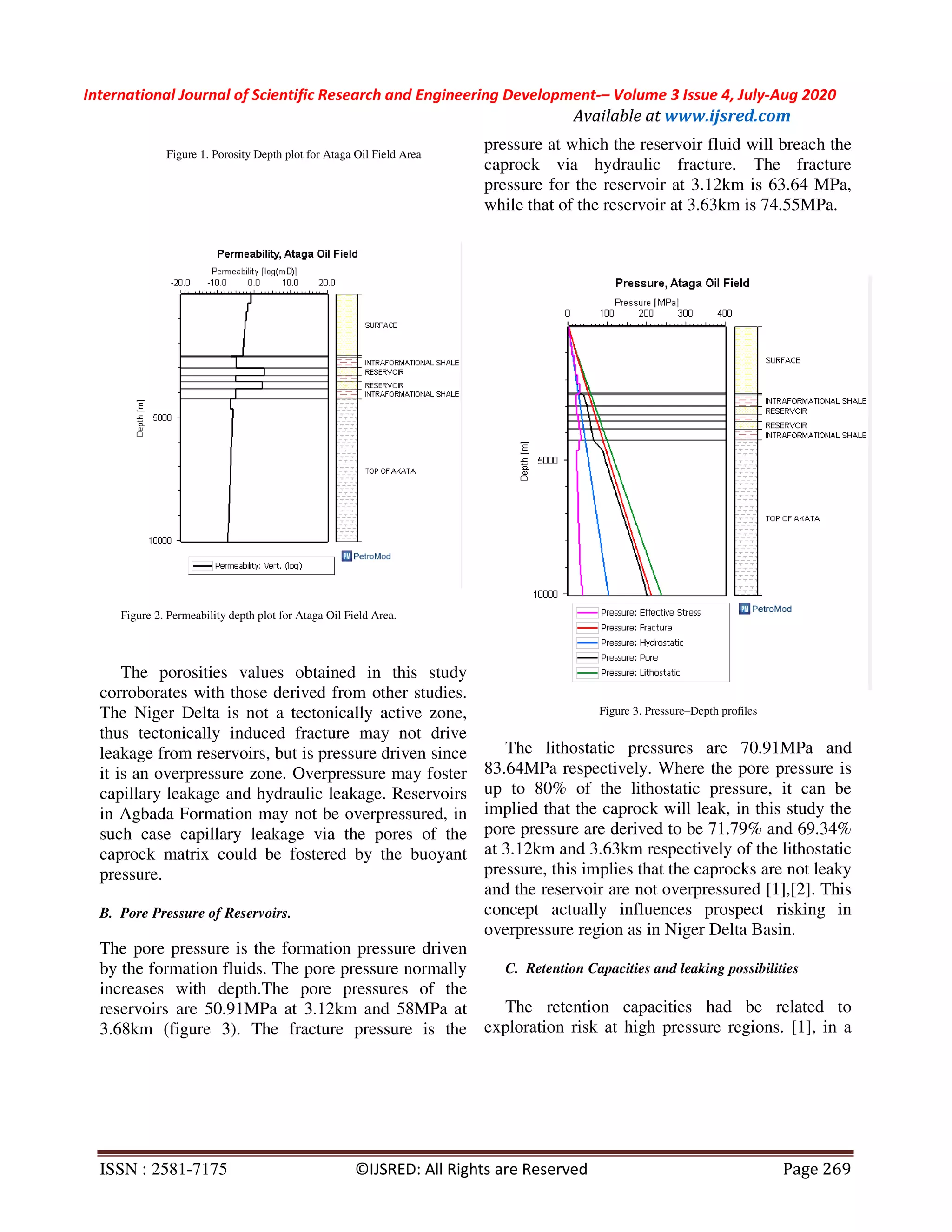 Petrophysical Properties of Reservoirs and Seal Characteristics at ...