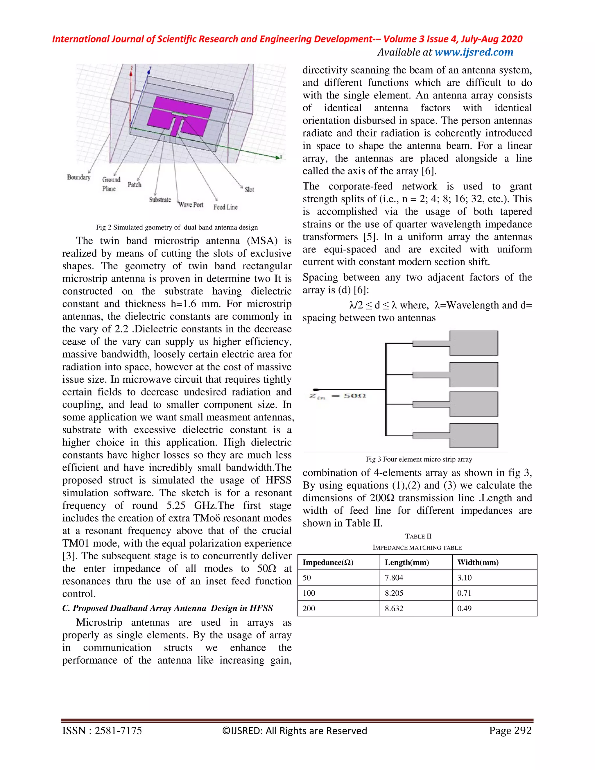 Design Implementation of Multi Band Antenna Array for Wireless Applications | PDF | Physics ...
