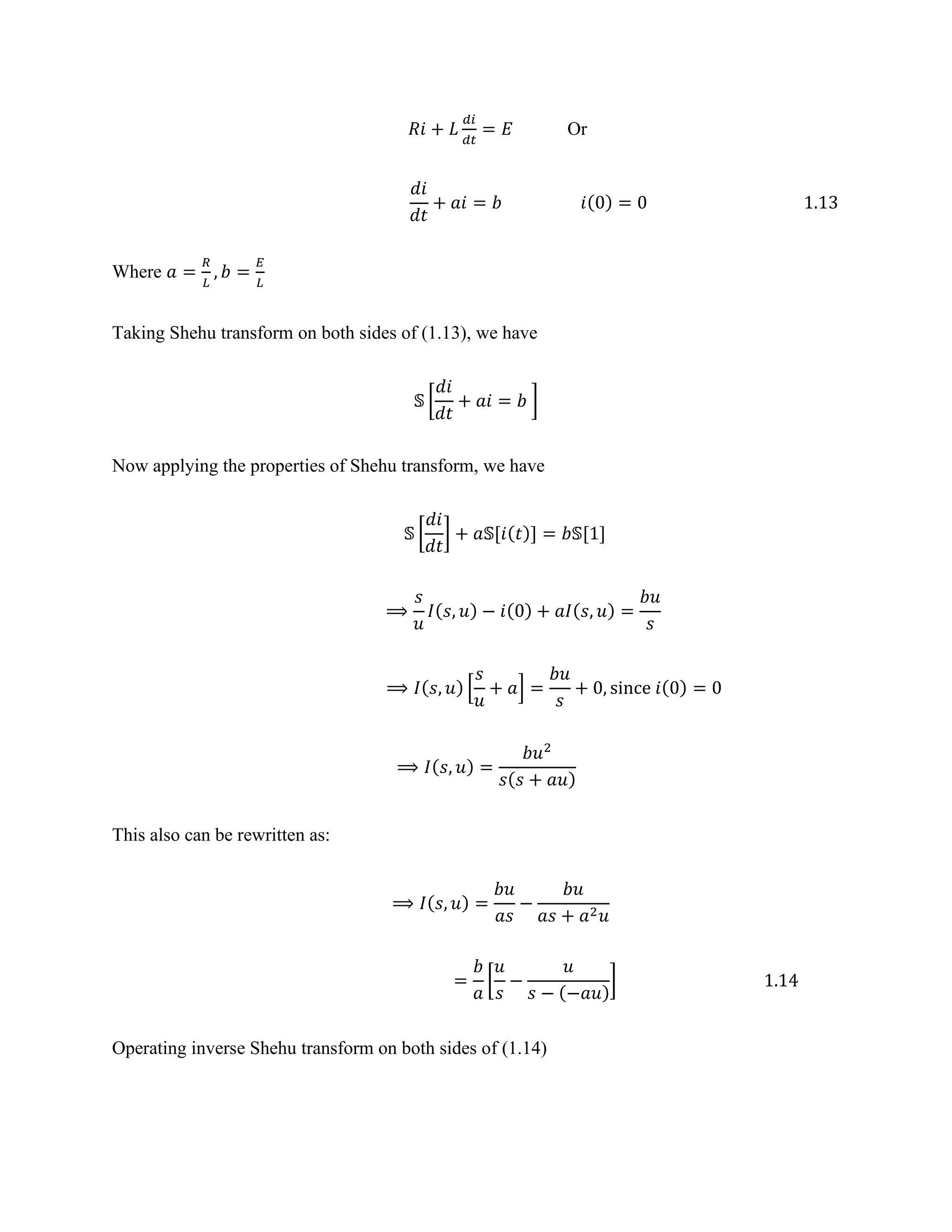 Application of Shehu Transform to Mechanics, Newton’s Law Of Cooling ...
