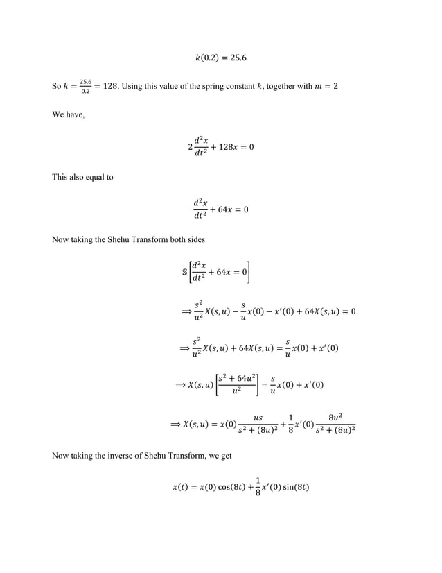 Application of Shehu Transform to Mechanics, Newton’s Law Of Cooling ...