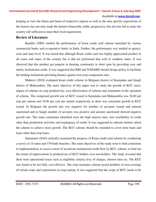 Progress of Kisan Credit Card Scheme in India: A State and Zone-wise ...