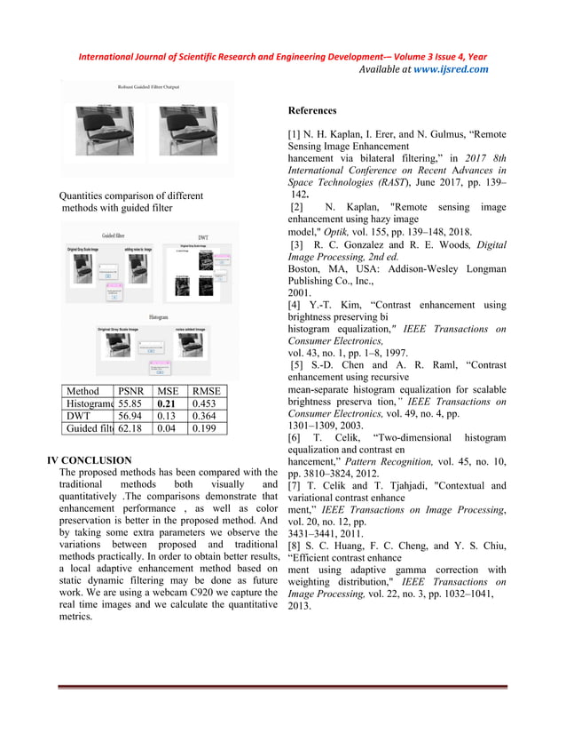 Comparative Analysis of image Enhancement Techniques on Real Time images | PDF