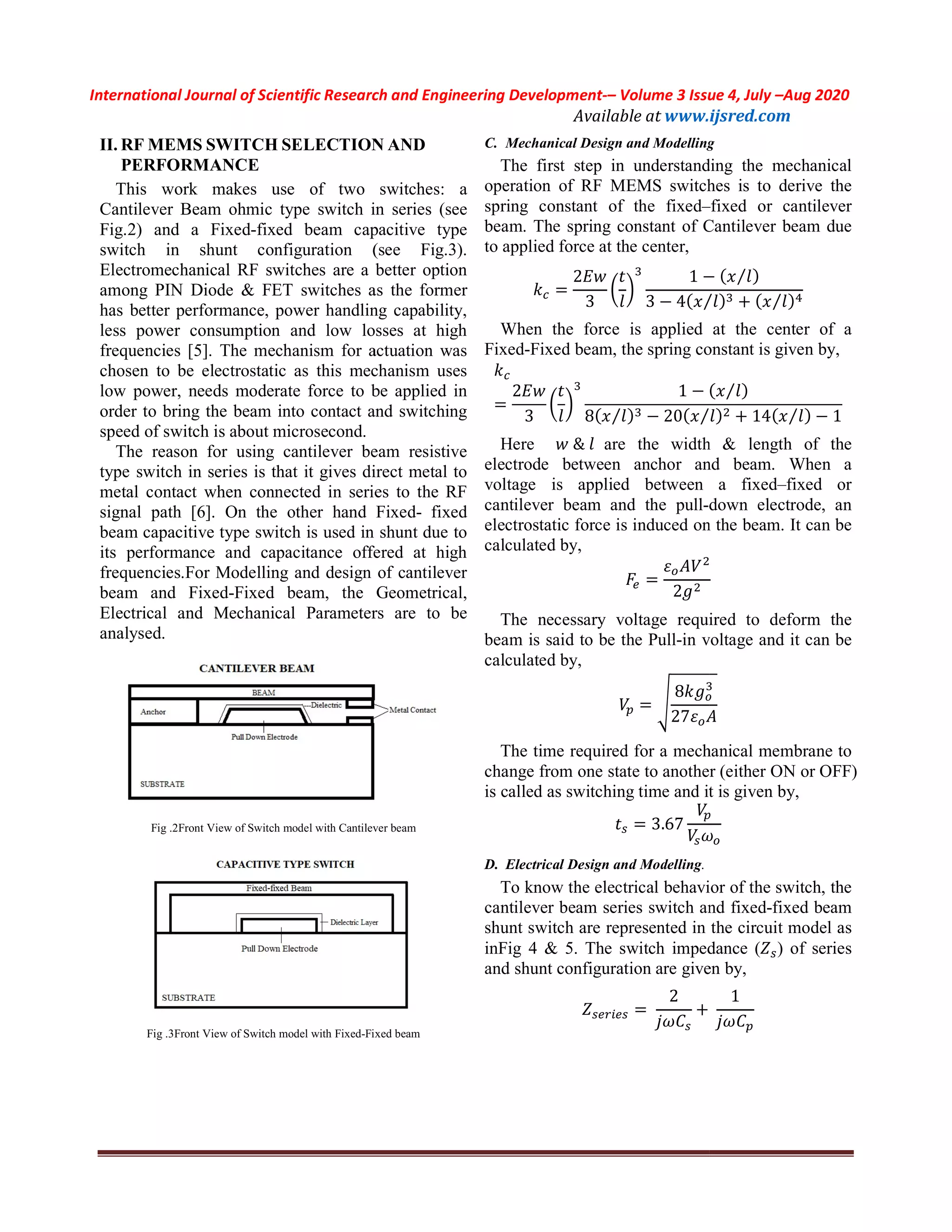 Reconfigurable Impedance Matching Network using RF MEMS Based Switch for 5G Transceivers | PDF