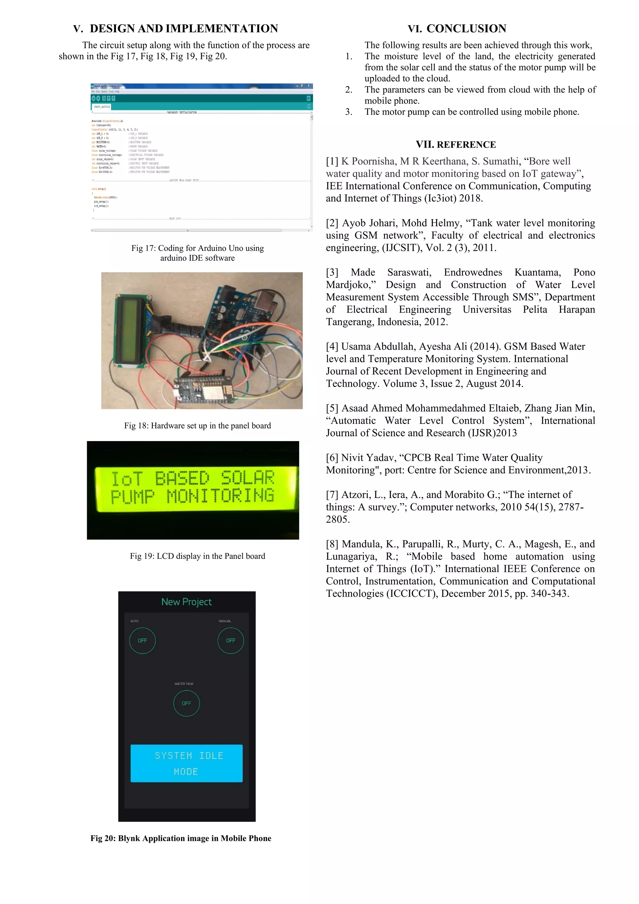 IoT Based Solar Water Pump Controller | PDF
