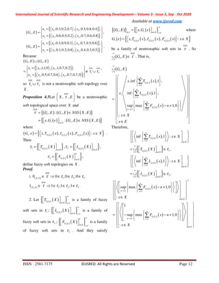 Neutrosophic Soft Topological Spaces on New Operations | PDF