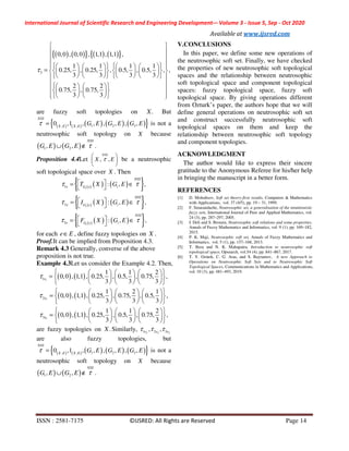 Neutrosophic Soft Topological Spaces on New Operations | PDF