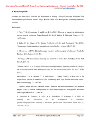 Study of Phenotypic Plasticity of Fruits of Luffa Acutangula Var. Amara ...