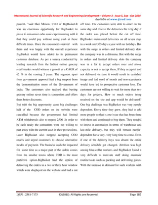 BigBasket encashing the Demonetisation: A big opportunity | PDF