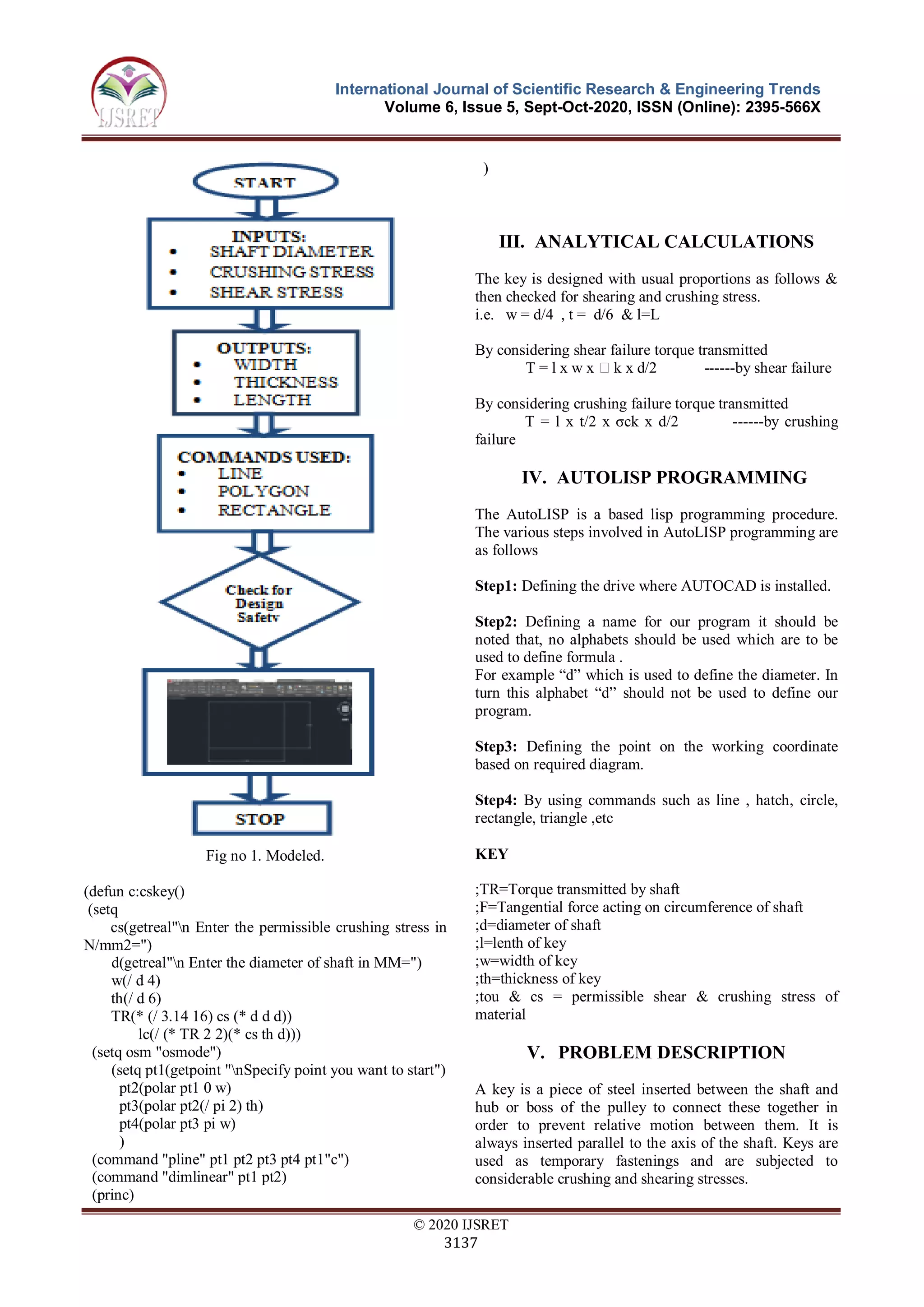 Design of machine element by using AutoLISP programming in AutoCAD. | PDF