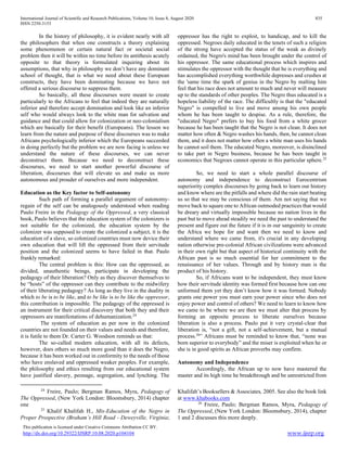 Contemporary Emergent Issues In Decolonization And The Invented Africa ...