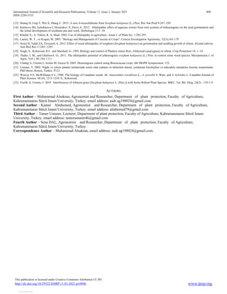 Effect of aqueous extract of Sorghum halepense (L.) Pers. on ...