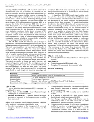 Foreign Direct Investment (Influx) from different nations and its ...