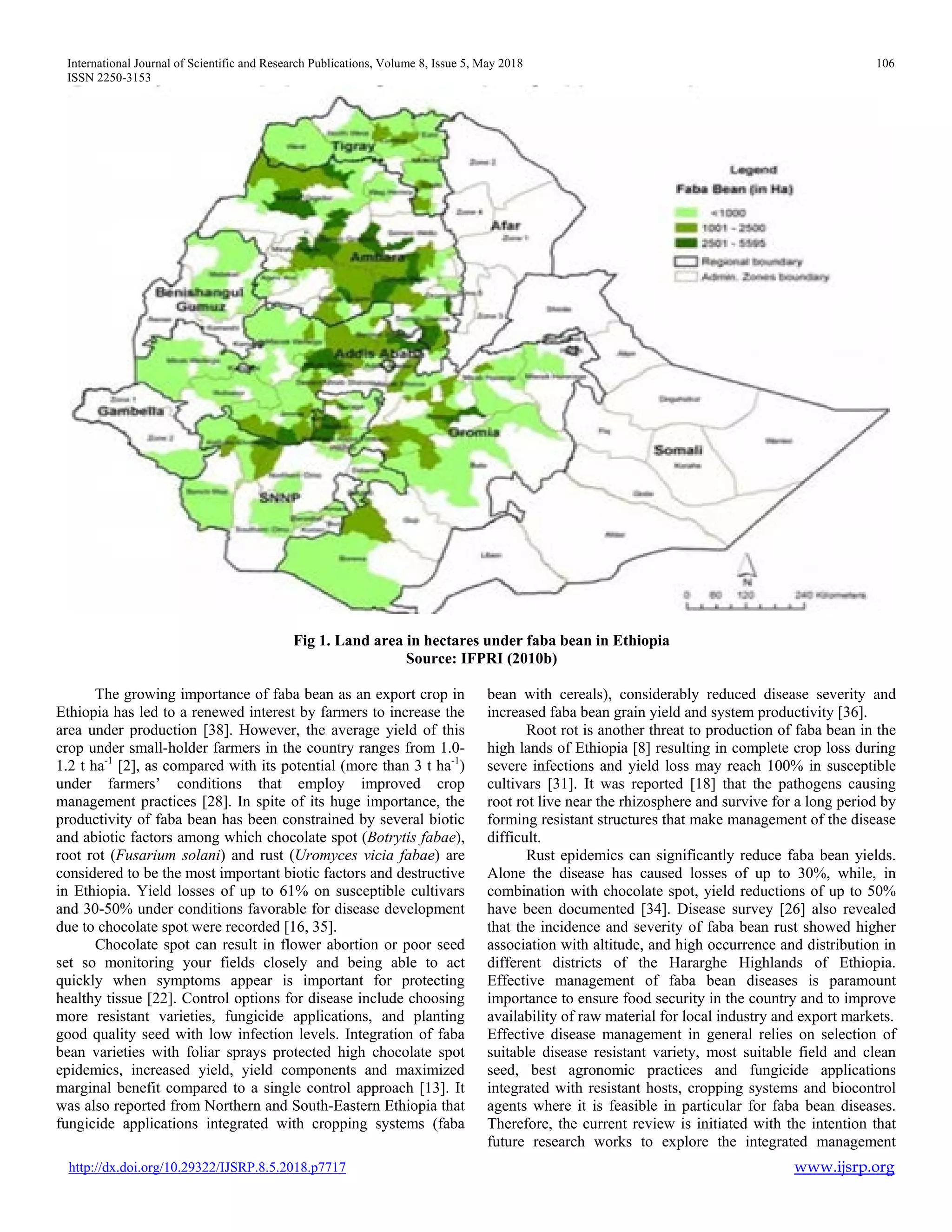 Review on Epidemiology and Management of Faba Bean (Vicia fabae ...