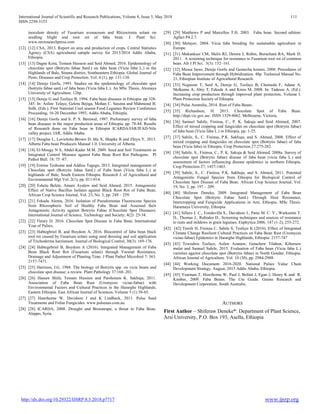 Review on Epidemiology and Management of Faba Bean (Vicia fabae ...