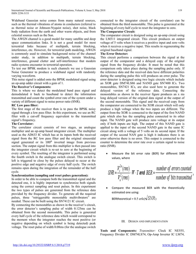 Design and Implementation a BPSK Modem and BER Measurement in AWGN ...