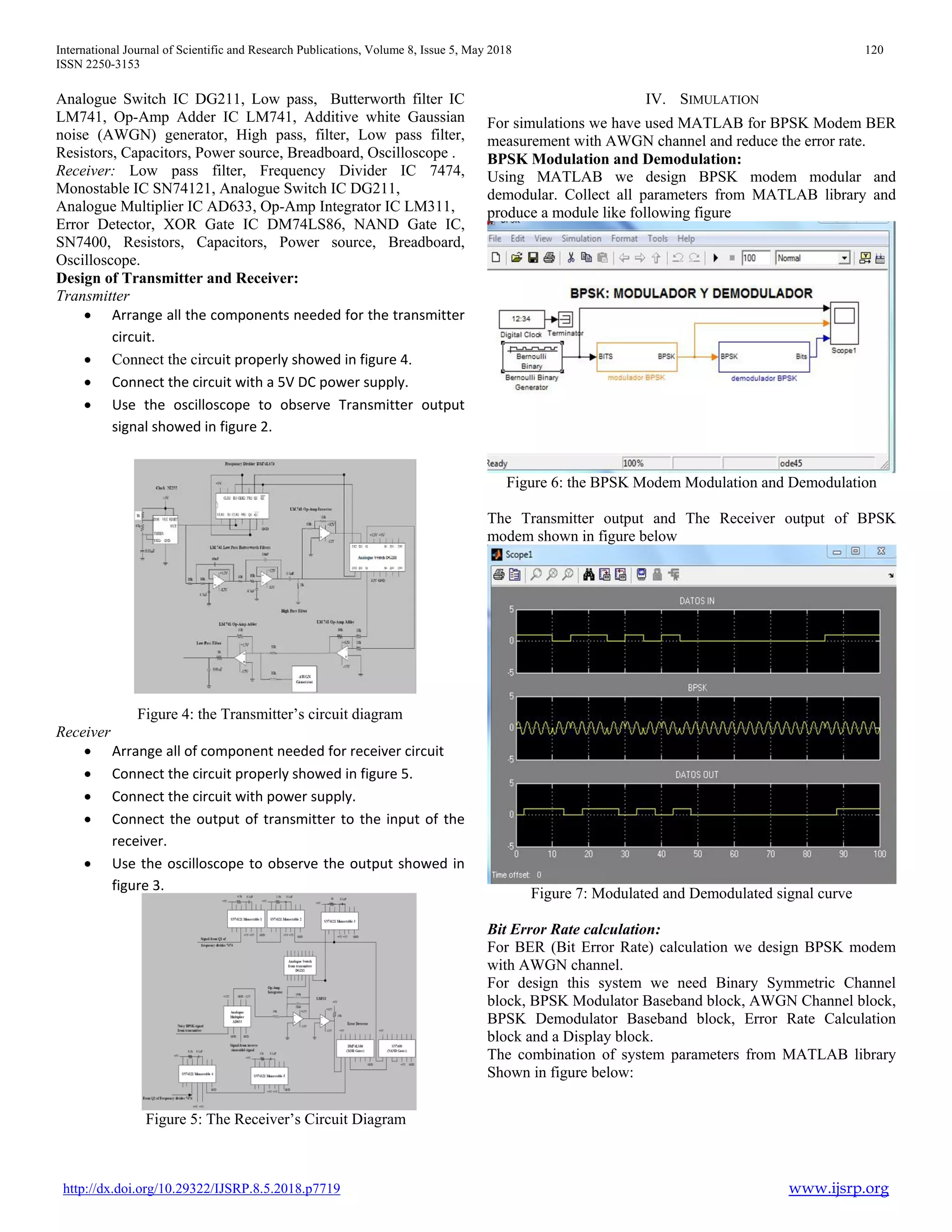 DESIGN AND IMPLEMENTATION A BPSK MODEM AND BER MEASUREMENT IN AWGN CHANNEL | PDF