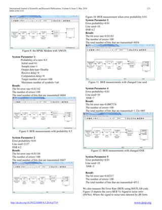 DESIGN AND IMPLEMENTATION A BPSK MODEM AND BER MEASUREMENT IN AWGN CHANNEL | PDF