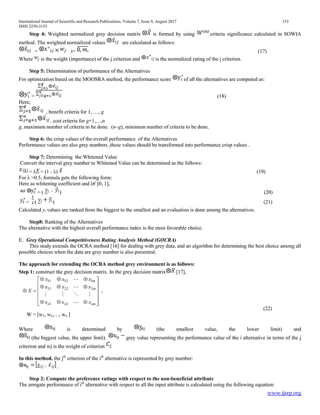Grey Multi Criteria Decision Making Methods | PDF