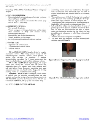 Study of fingertip pattern in Carcinoma Cervix patient | PDF