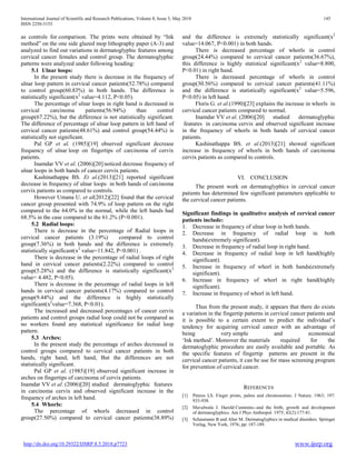 Study of fingertip pattern in Carcinoma Cervix patient | PDF