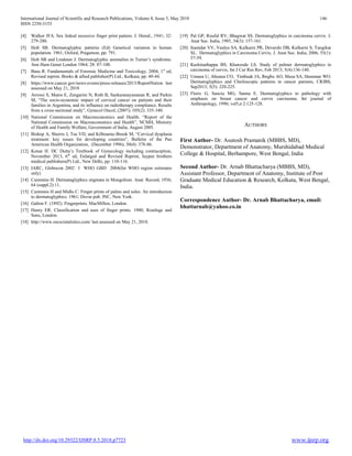 Study of fingertip pattern in Carcinoma Cervix patient | PDF