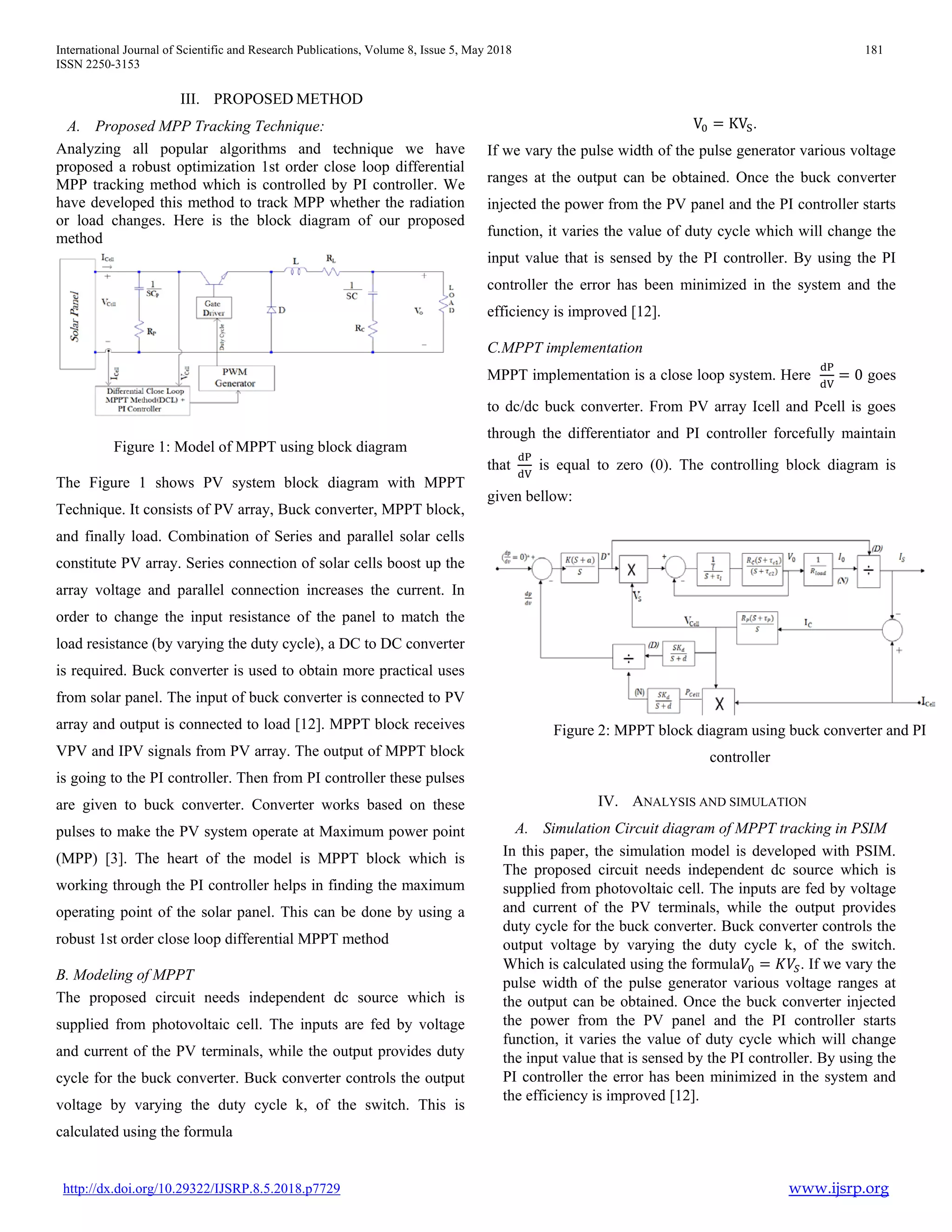 Development of a Novel Robust Differential Maximum Power Point Tracking (MPPT) Method | PDF ...