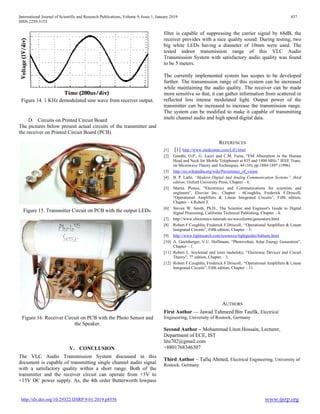Development of an Audio Transmission System Through an Indoor Visible ...