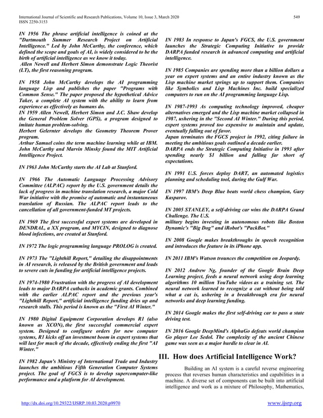 Artificial Intelligence and Humans | PDF