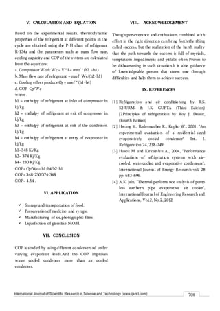 Experimental Investigation & Performance of VCRS system by using Air ...