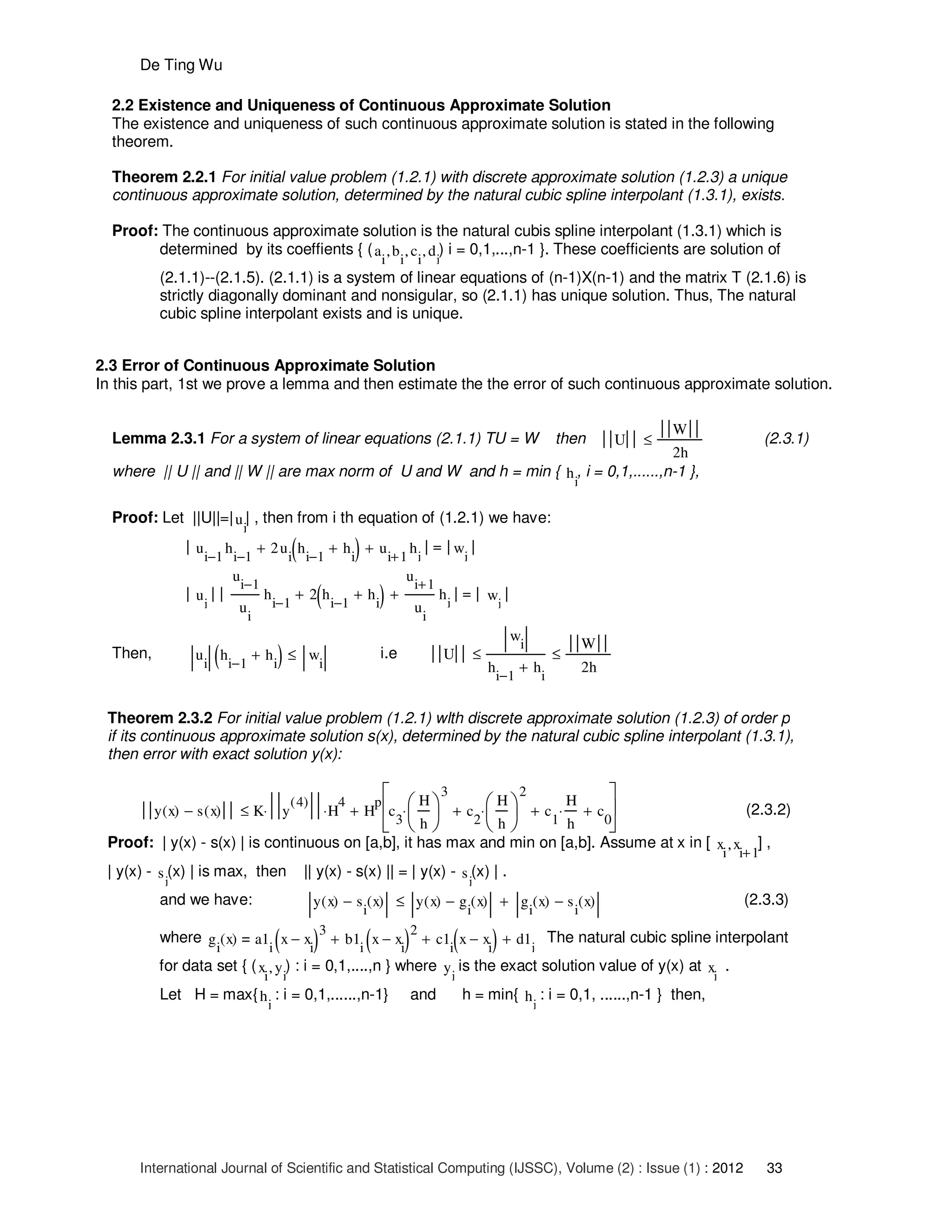On Continuous Approximate Solution of Ordinary Differential Equations | PDF | Computer Software ...