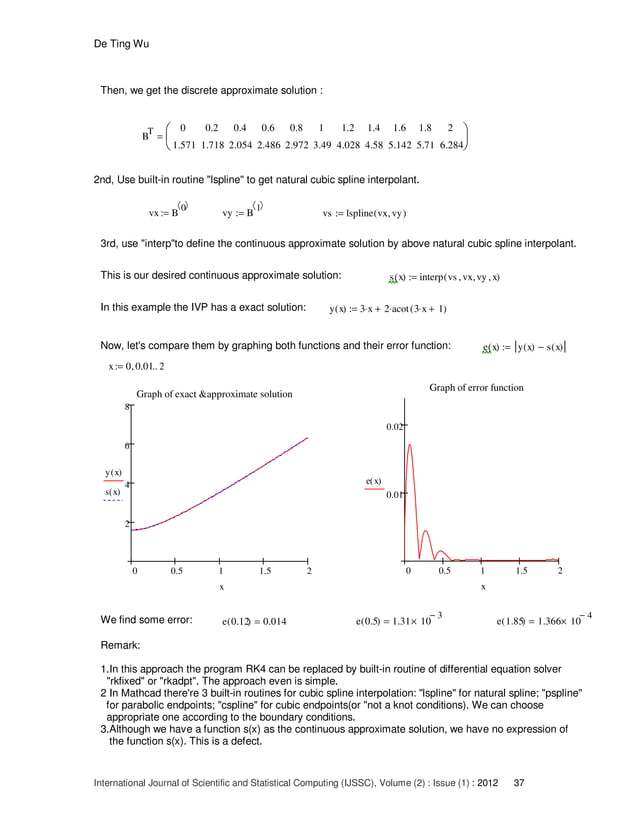 On Continuous Approximate Solution of Ordinary Differential Equations | PDF | Computer Software ...