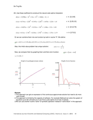 On Continuous Approximate Solution of Ordinary Differential Equations | PDF | Computer Software ...