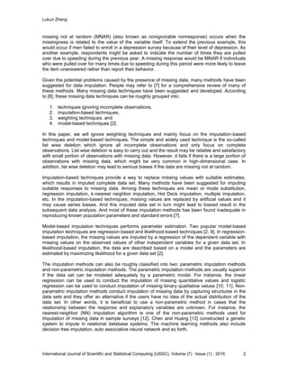 A Two-Step Self-Evaluation Algorithm On Imputation Approaches For Missing Categorical Data | PDF