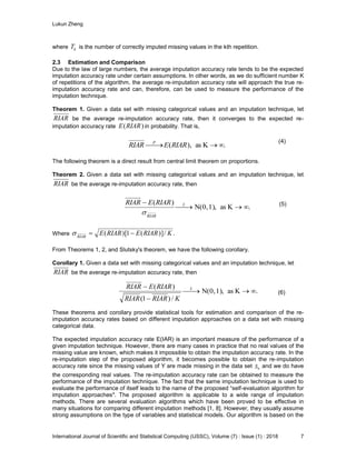 A Two-Step Self-Evaluation Algorithm On Imputation Approaches For Missing Categorical Data | PDF
