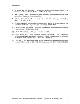 A Stochastic Iteration Method for A Class of Monotone Variational Inequalities In Hilbert Space ...