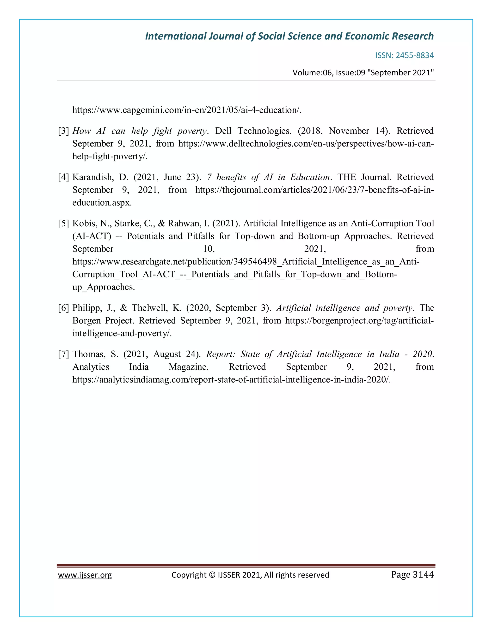 HOW ARTIFICIAL INTELLIGENCE (AI) CAN HELP IN POVERTY REDUCTION IN INDIA Rudra Tiwari | PDF ...