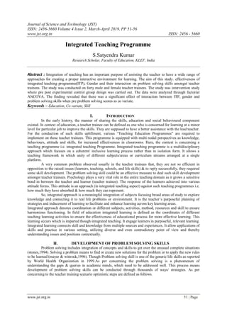 Integrated Teaching Programme S.Satyendra Kumar | PDF