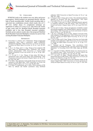 Fast Multiplier for FIR Filters | PDF