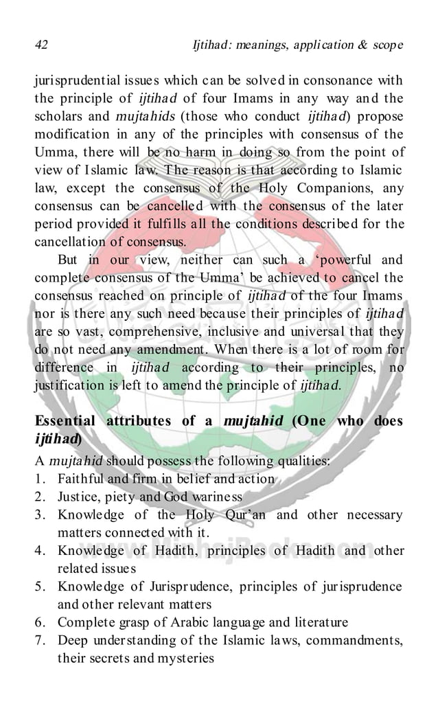 Ijtihad (Meanings, Application & Scope) | PDF