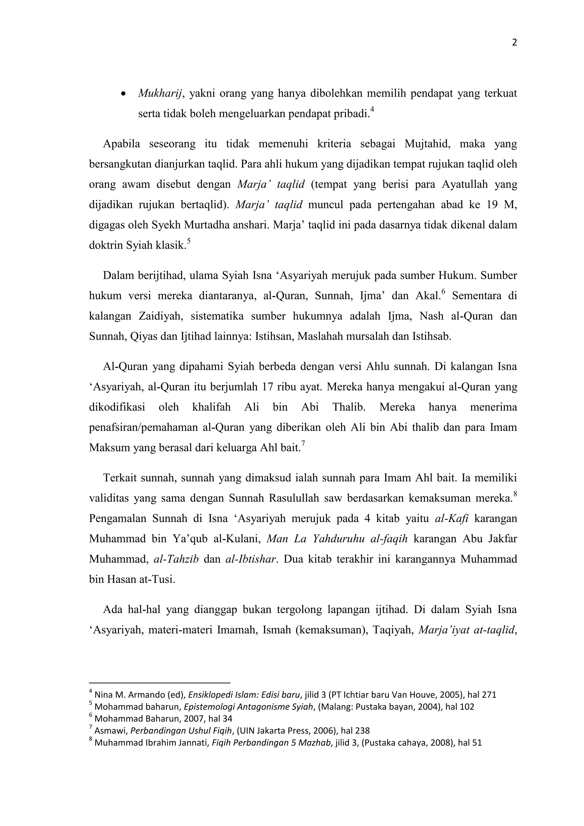 Ijtihad, Posisi Mujtahid dan Taqlid di dalam Syiah | PDF Ijtihad, Posisi Mujtahid dan Taqlid di dalam Syiah | PDF
