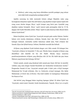 Ijtihad, Posisi Mujtahid dan Taqlid di dalam Syiah | PDF